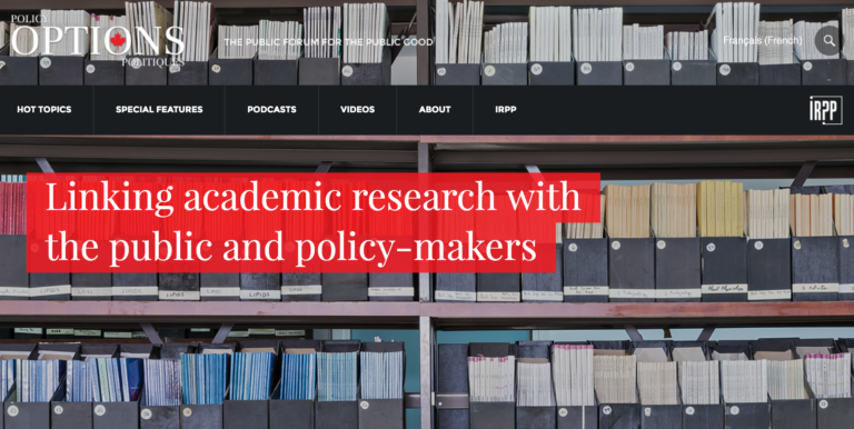 Policy Options: Linking academic research with the public and policy ...